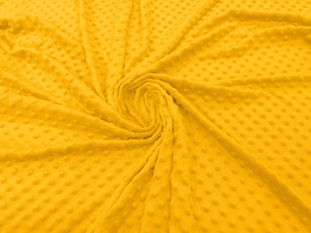 Minky Dimple Dot Soft Cuddle Fabric SEW Craft Sold by the Yard. Yellow ...