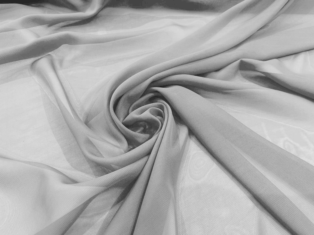 Chiffon Polyester Soft Light Weight, Sheer, See Through Chiffon Fabric ...