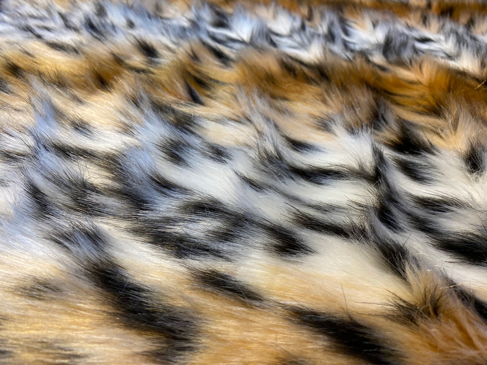Two Tone Striped Cheetah Print Faux Fur Sold by the Yard - Etsy