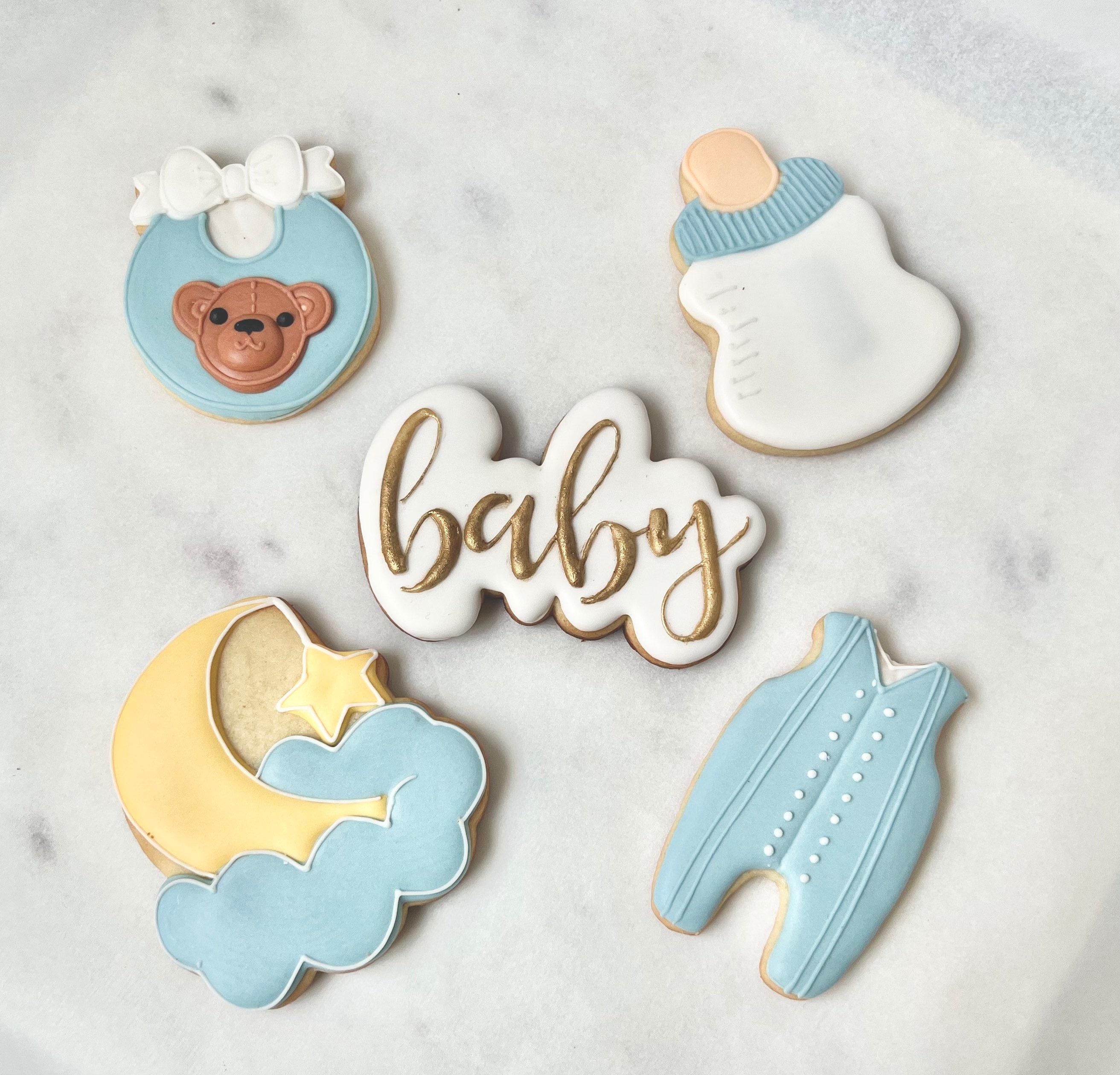 Baby Shower Royal Icing Cookies Baby Gender Reveal Party - Etsy