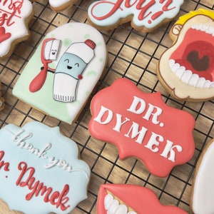 Dentist Decorated Cookies, Doctor Cookies, Nurse Cookies, Thank You ...