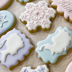 Frozen Themed Royal Icing Cookies, Disney-frozen Themed Party Ideas. - Etsy