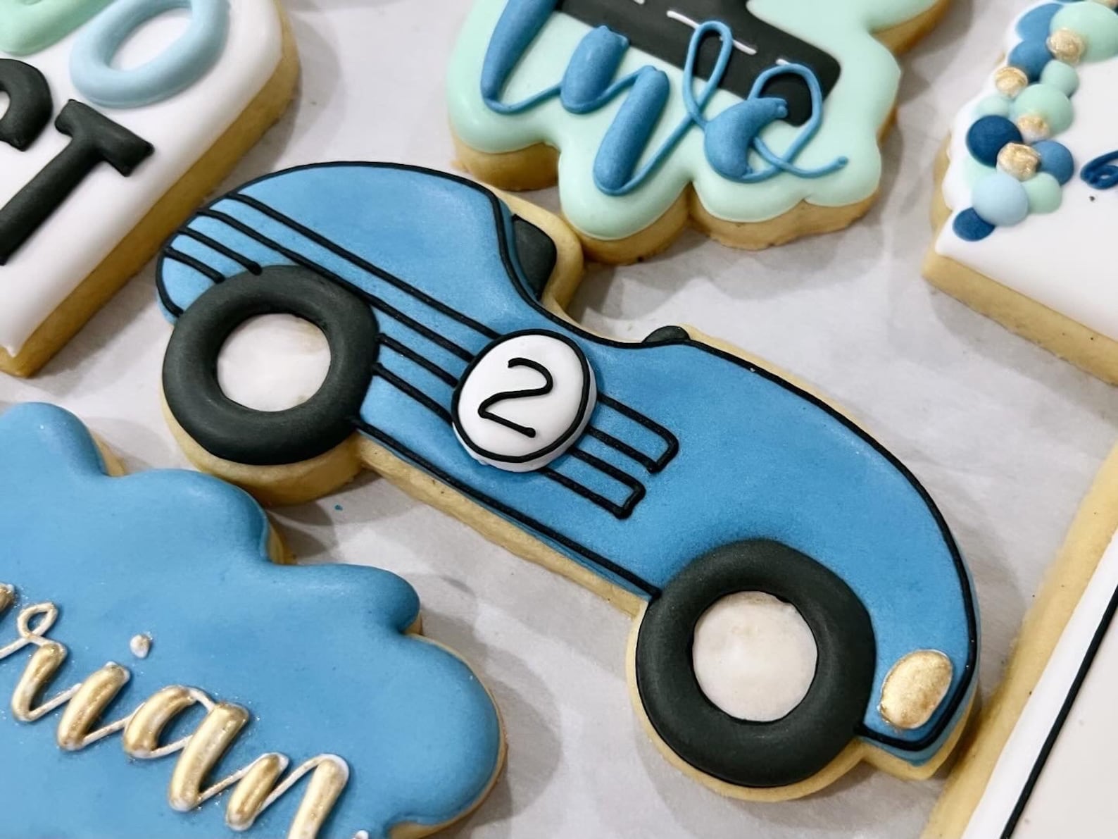 Two Fast Birthday Royal Icing Cookies, Car Racing Party, Car Birthday ...