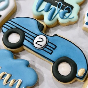 Two Fast Birthday Royal Icing Cookies, Car Racing Party, Car Birthday ...
