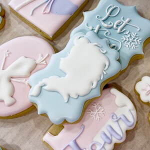 Frozen Themed Royal Icing Cookies, Disney-frozen Themed Party Ideas. - Etsy