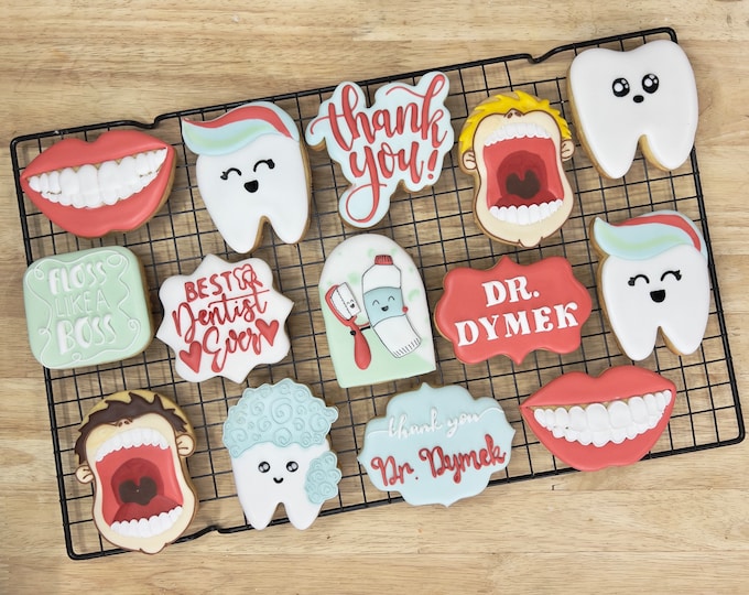 Dentist Decorated Cookies, Doctor Cookies, Nurse Cookies, Thank You ...