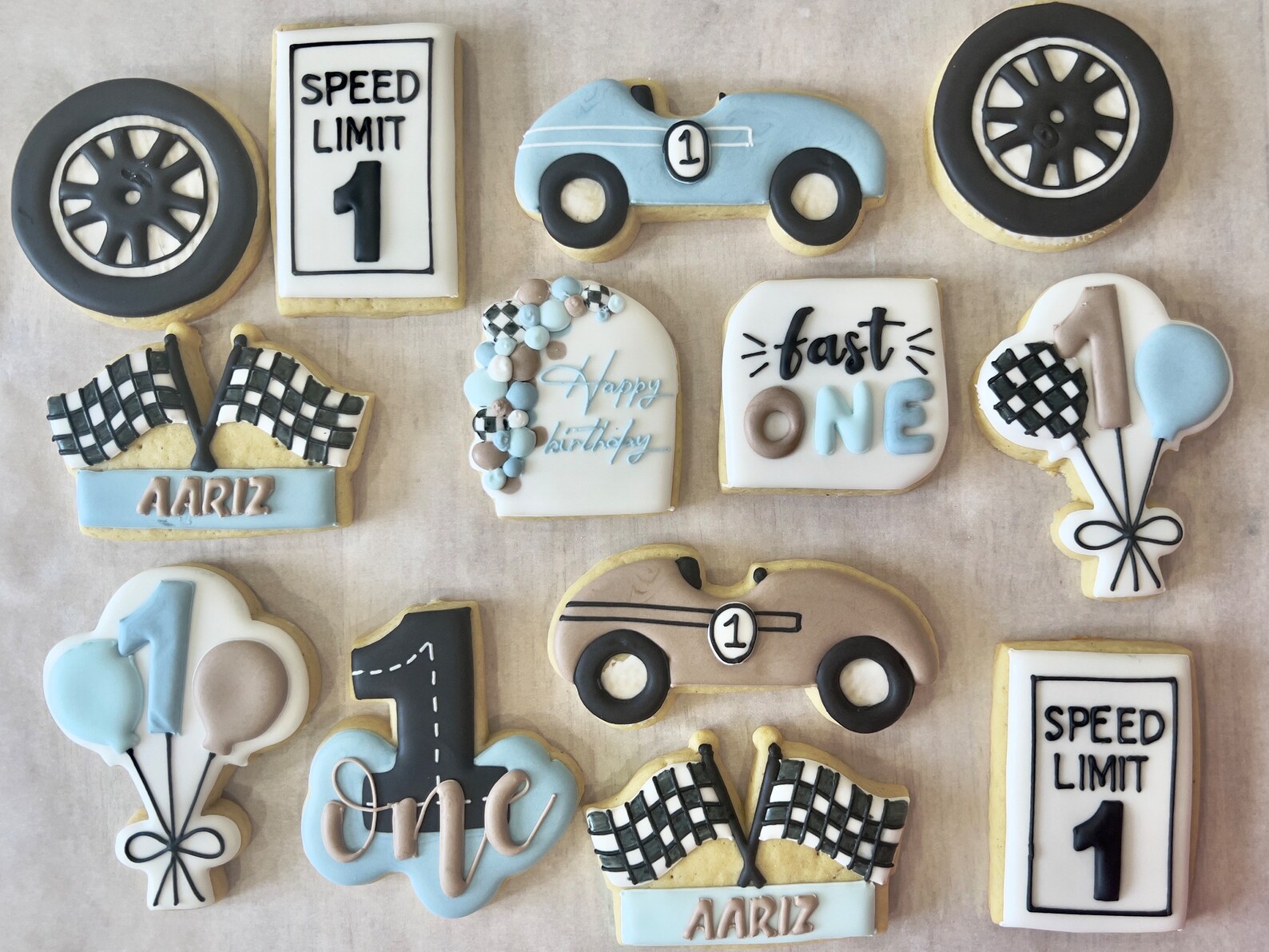 Two Fast Birthday Royal Icing Cookies, Car Racing Party, Car Birthday ...