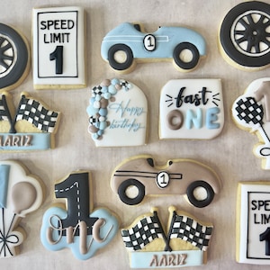Two Fast Birthday Royal Icing Cookies, Car Racing Party, Car Birthday ...