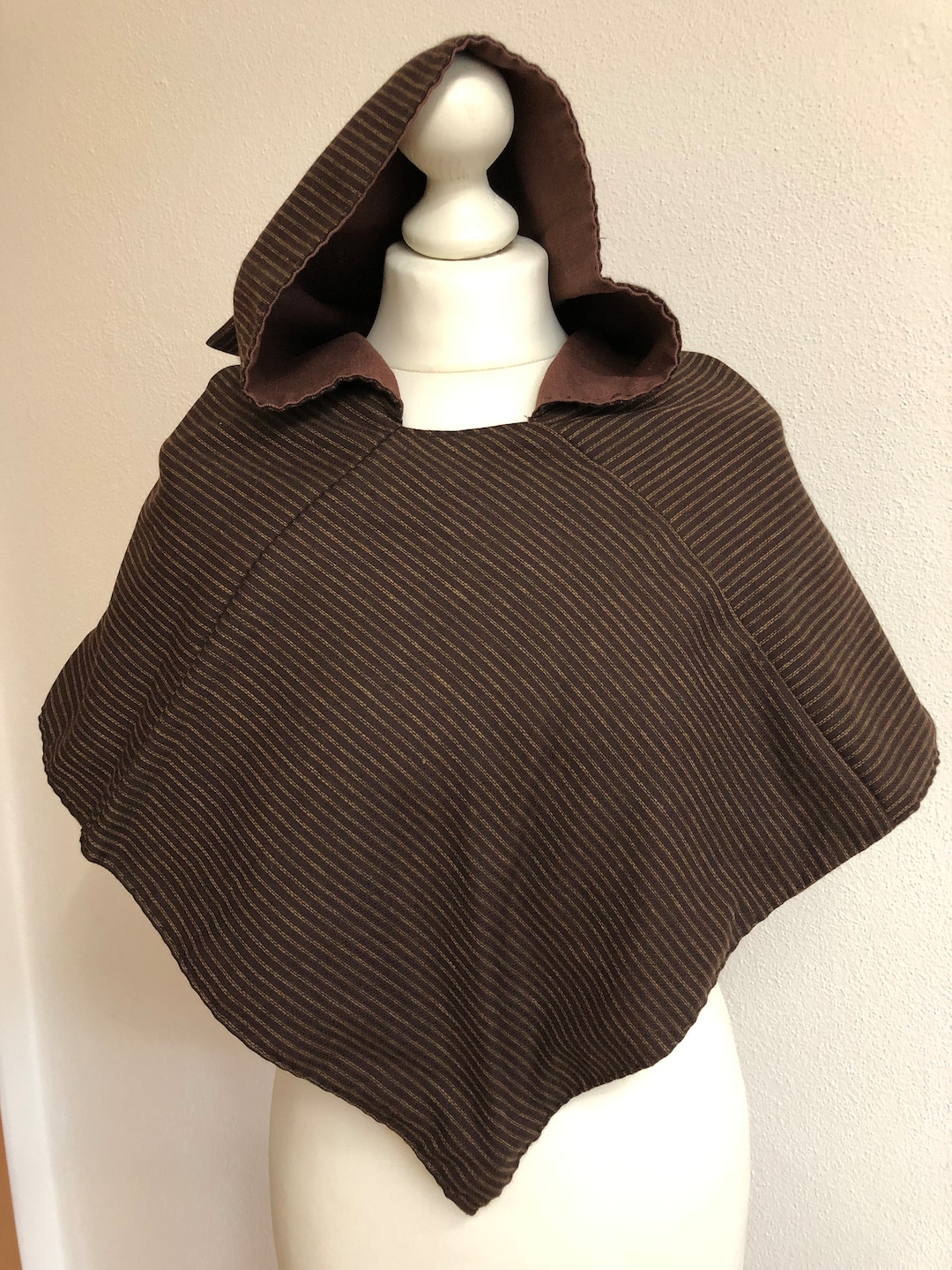 Viking Gugel Skjoldehamn, Lined, Brown, Hand-sewn, Hood, Middle Ages ...