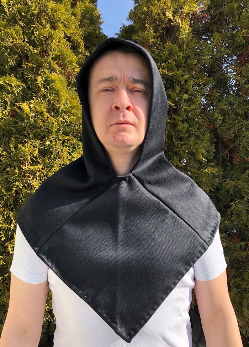 Viking Gugel Skjoldehamn Black Herringbone Hand-sewn Hood - Etsy