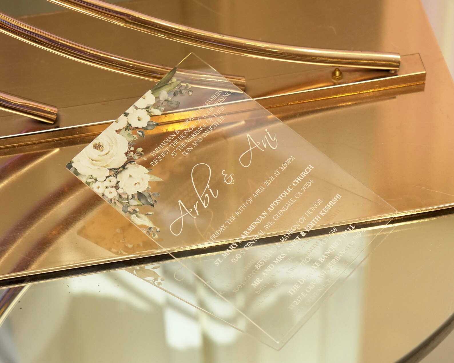 Acrylic Wedding Invitation - Etsy