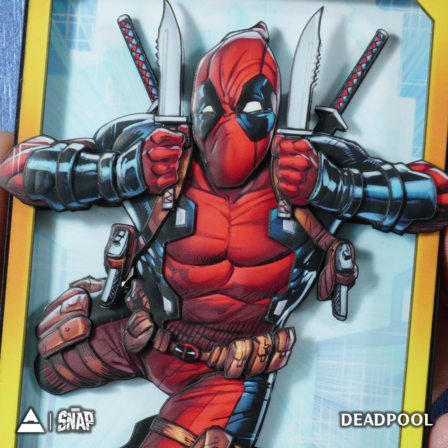 DEADPOOL Marvel Snap 3D Card Custom 3D Marvel Snap Shadowbox 100% ...