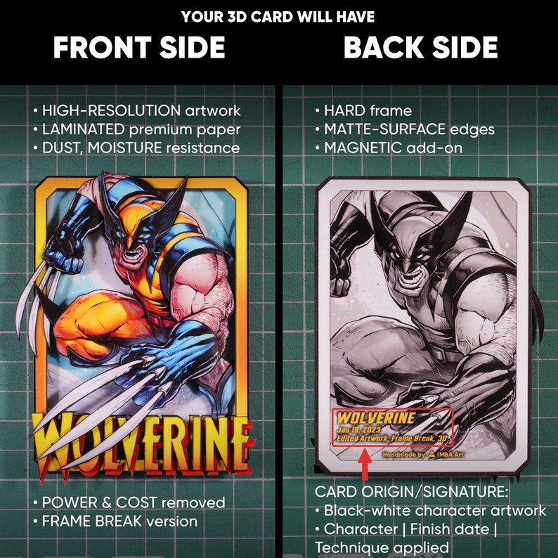 WOLVERINE Marvel Snap – 3D Card Custom | 3D Marvel Snap Shadowbox - 100 ...