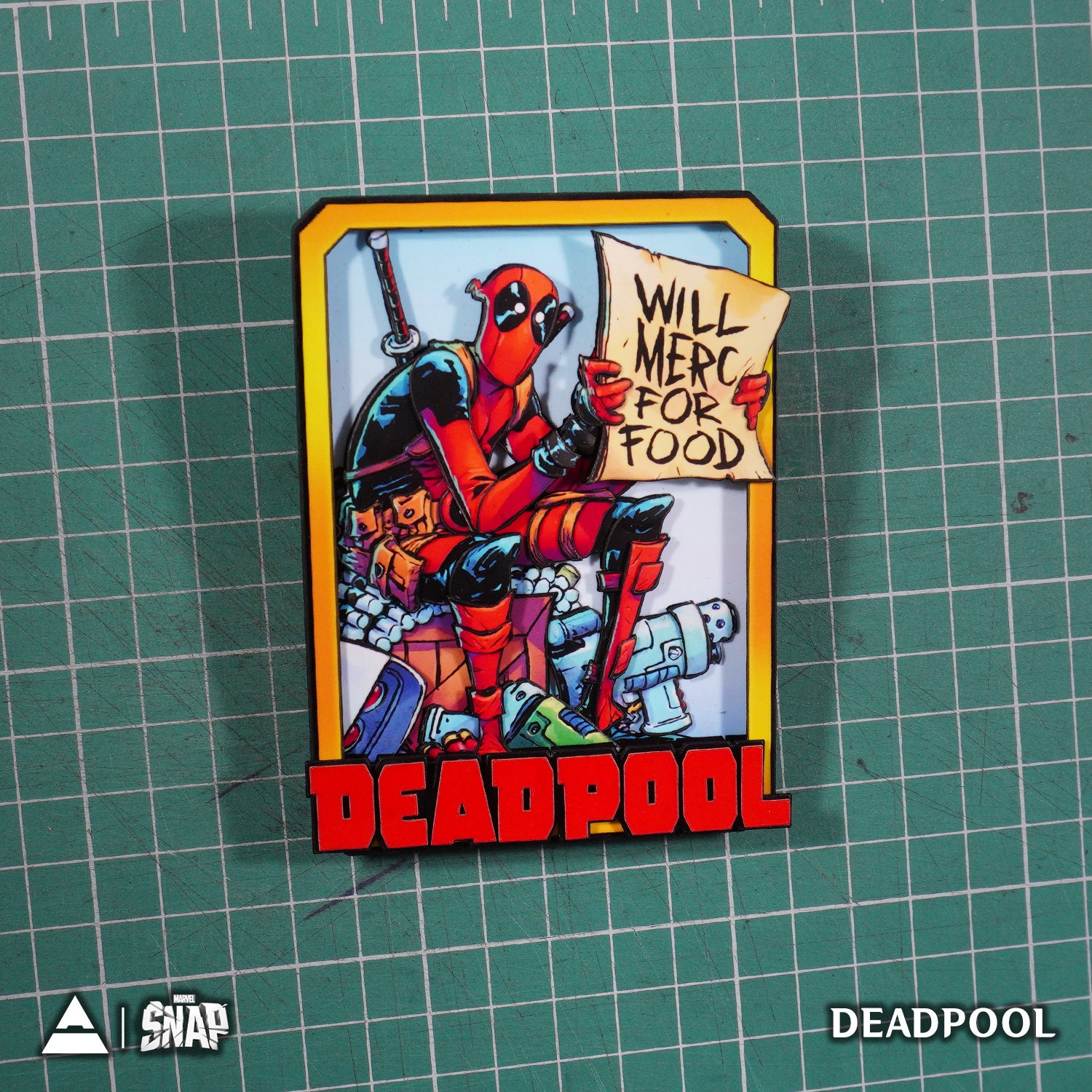 DEADPOOL Marvel Snap 3D Card Custom 3D Marvel Snap Shadowbox 100% ...
