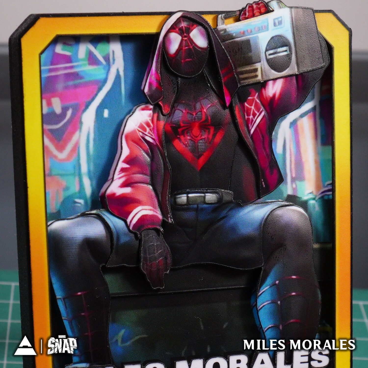 MILES MORALES Marvel Snap 3D Card Custom 3D Marvel Snap Shadowbox 100% ...