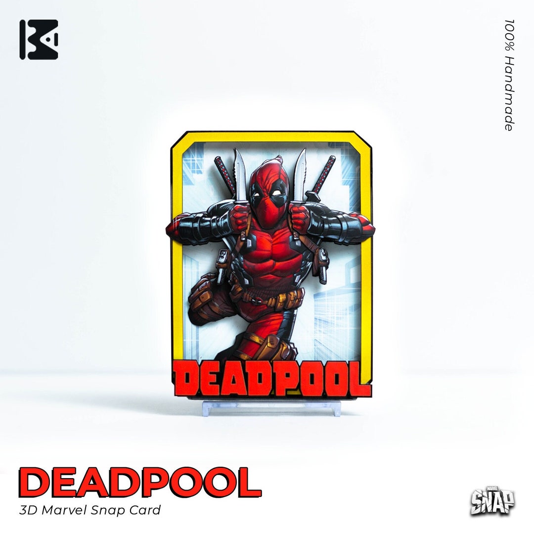 DEADPOOL Marvel Snap – 3D Card Custom | 3D Marvel Snap Shadowbox - 100% ...