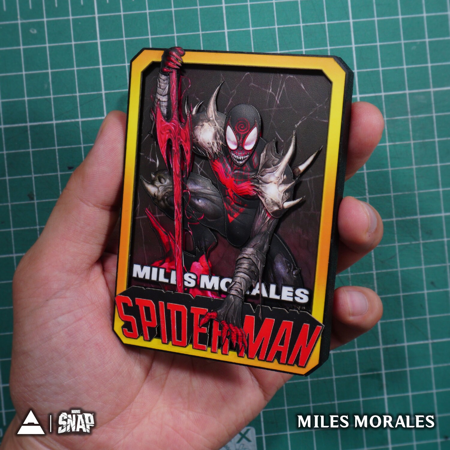 MILES MORALES Marvel Snap 3D Card Custom 3D Marvel Snap Shadowbox 100% ...