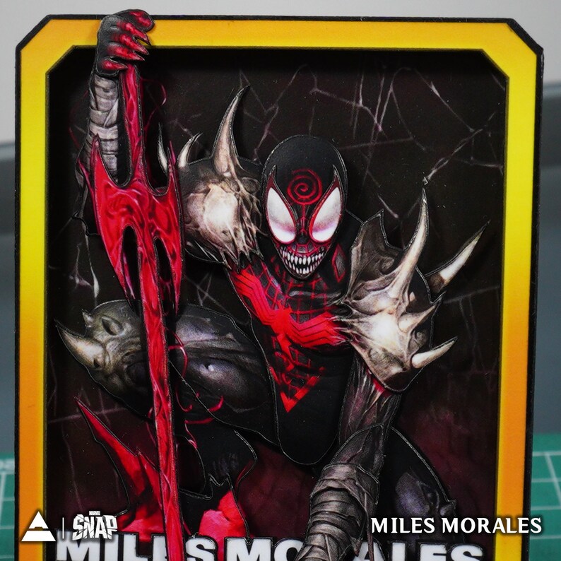 MILES MORALES Marvel Snap 3D Card Custom 3D Marvel Snap Shadowbox 100% ...