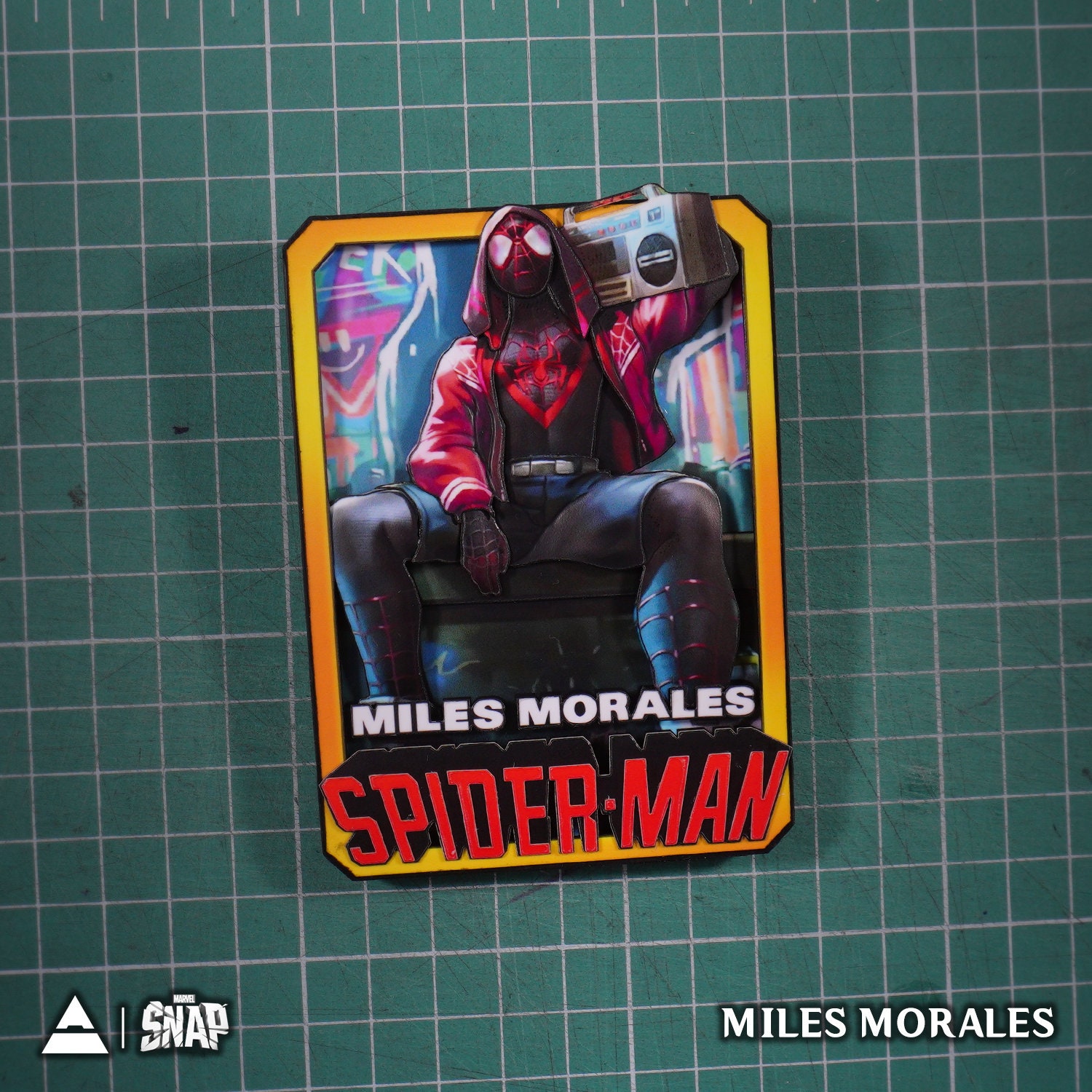 MILES MORALES Marvel Snap 3D Card Custom 3D Marvel Snap Shadowbox 100% ...