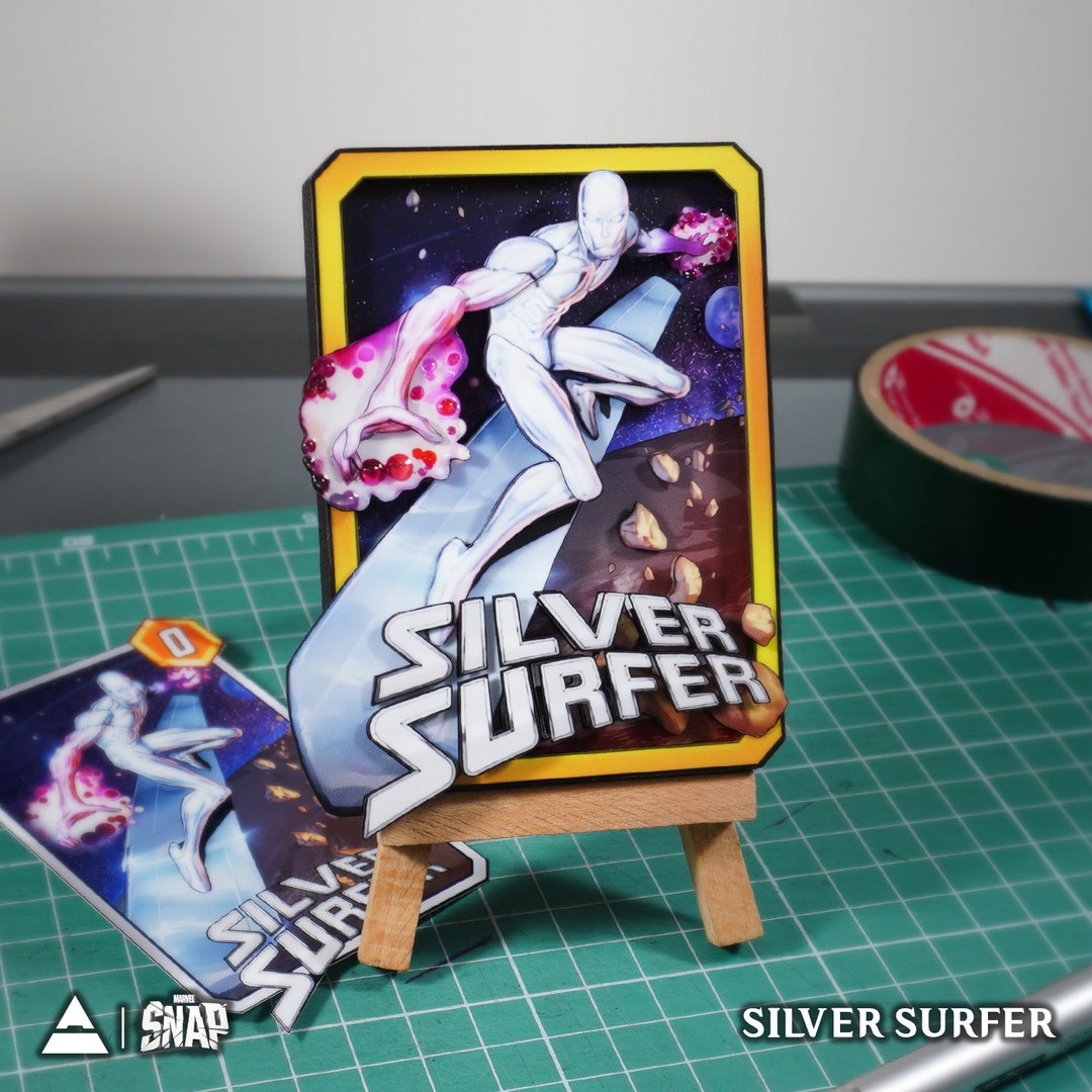 SILVER SURFER Marvel Snap – 3D Card Custom | 3D Marvel Snap Shadowbox ...