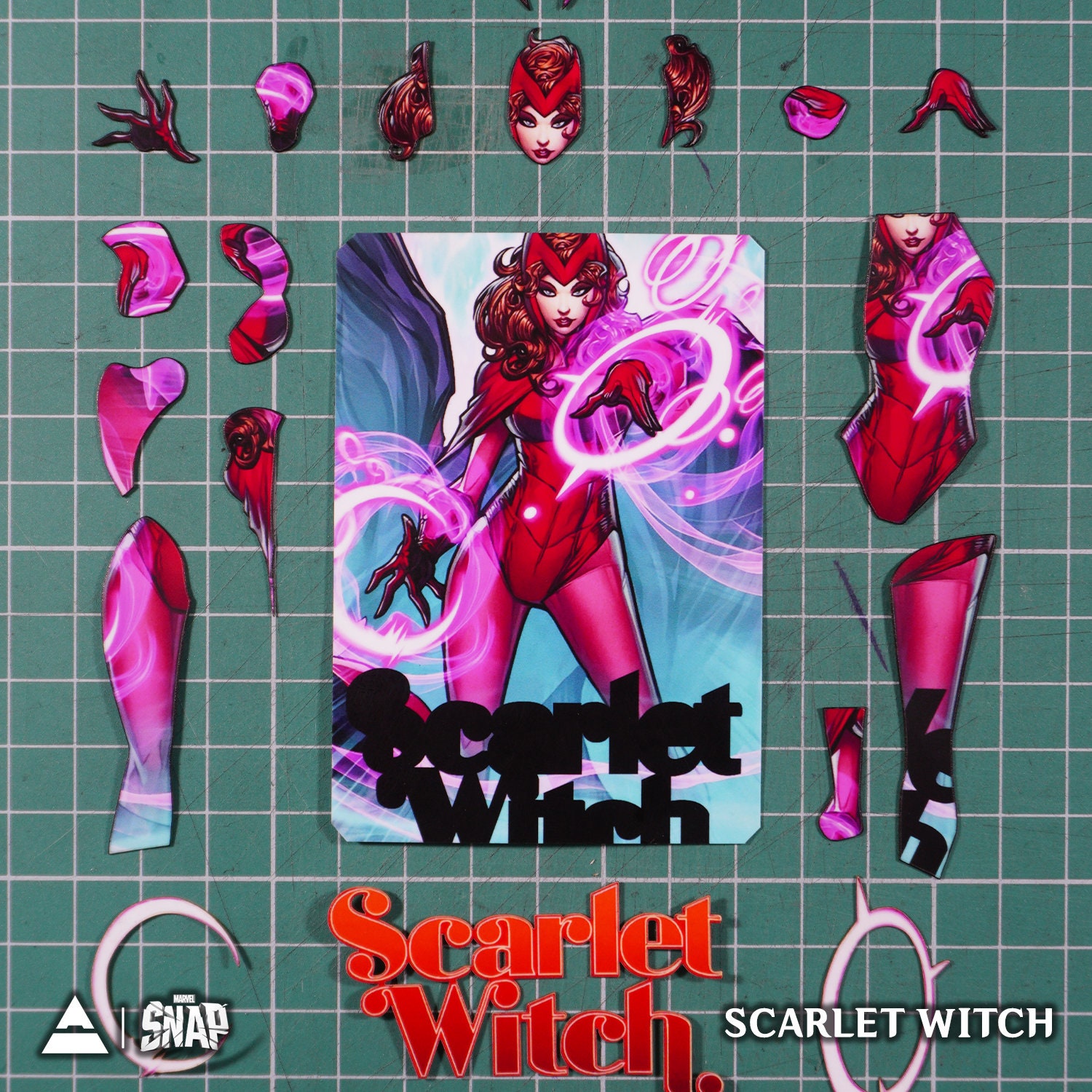 SCARLET WITCH Marvel Snap 3D Card Custom 3D Marvel Snap - Etsy