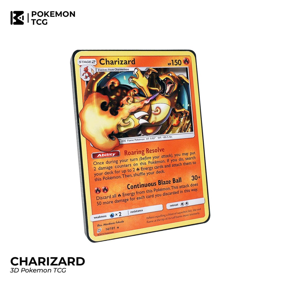 CHARIZARD Pokemon TCG – 3D Artwork Custom | Collector's Edition ...