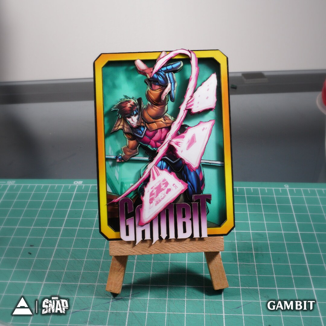 GAMBIT Marvel Snap – 3D Card Custom | 3D Marvel Snap Shadowbox - 100% ...