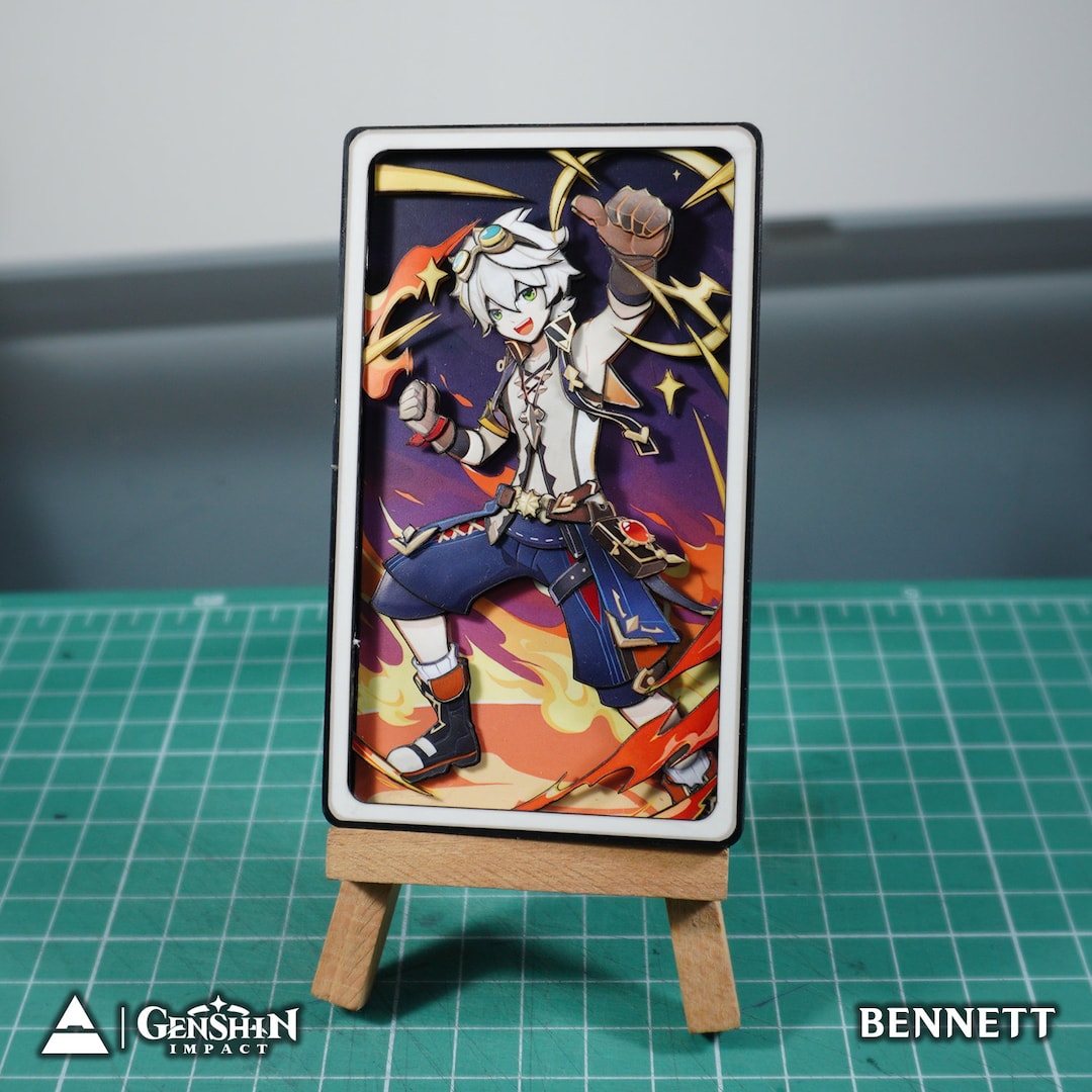 BENNETT Genshin Impact – 3D Card Custom | 3D Genshin Shadowbox - 100% ...