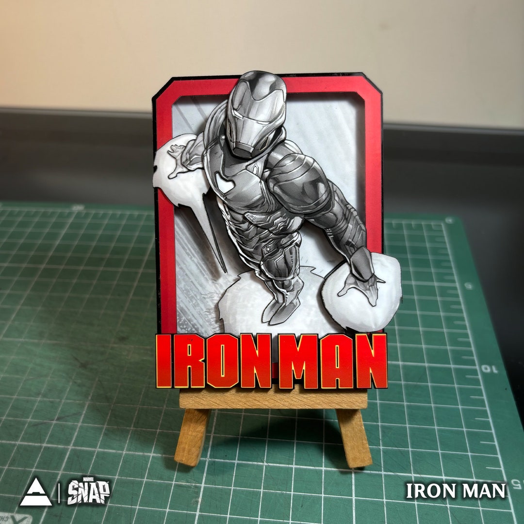 IRON MAN (INK) Marvel Snap – 3D Card Custom | 3D Marvel Snap Shadowbox ...