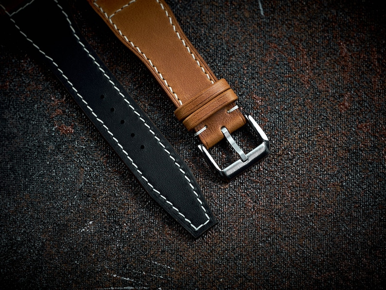 Pilot Watch Strap for Pilot Watch, Aviation Watch. Tan Brown Vachetta ...
