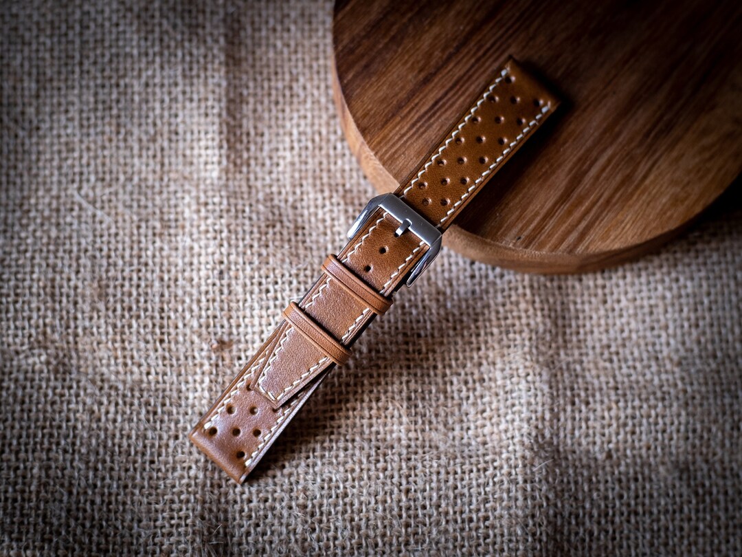 Camel Brown Vegetable Tanned Rally Watch Strap 20mm, 22mm, 24mm, 18mm ...