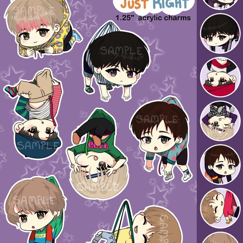 GOT7 Stickers GOT7 Gotoon Sticker Sheet Girls Girls Girls | Etsy