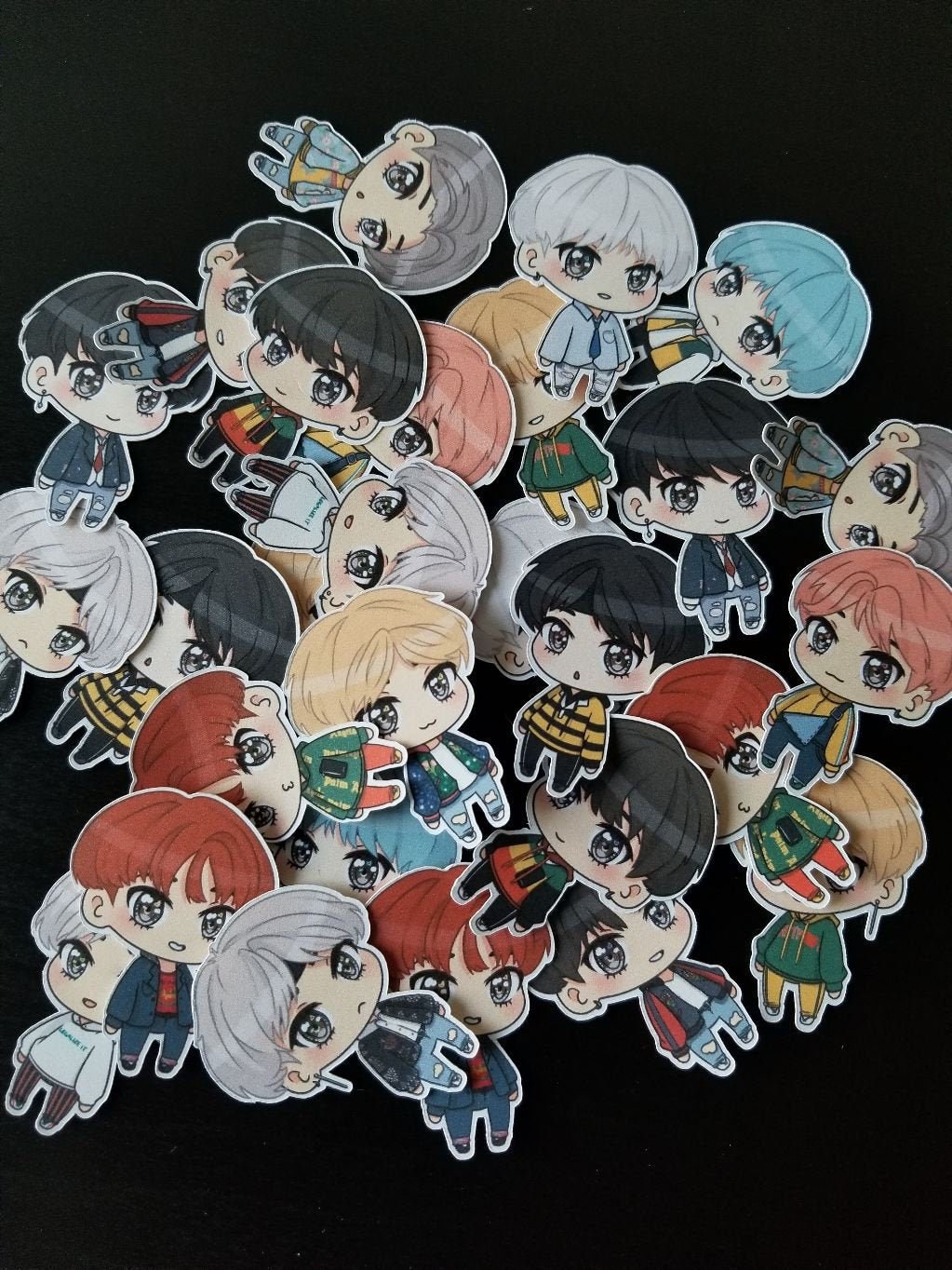 BTS Chibi Stickers Kpop Planner Stickers | Etsy