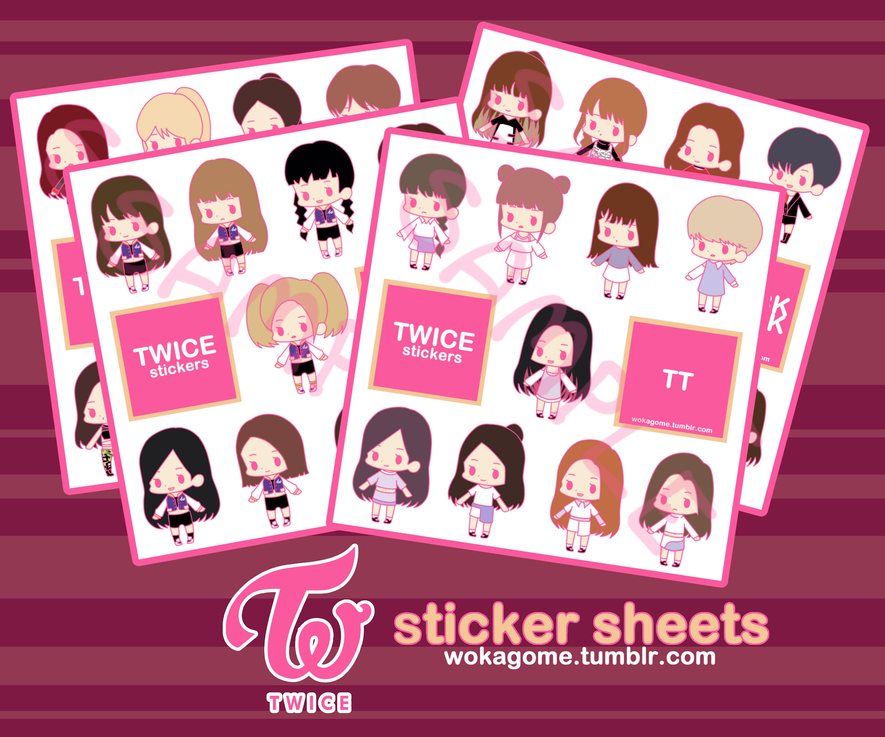 TWICE kpop stickers // chibi kpop decal | Etsy