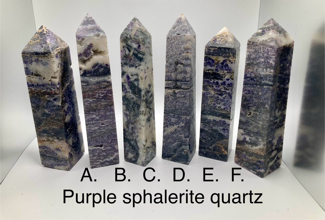 Purple Sphalerite Quartz With Druzy Tower Points - Etsy