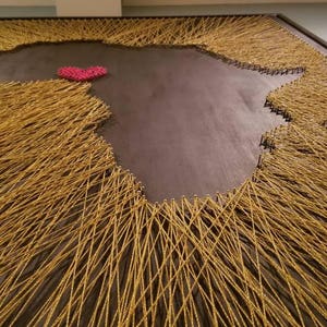 String Art Map of Africa Strings - Etsy
