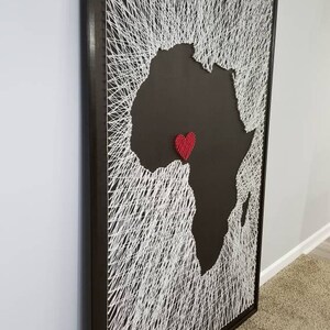 String Art Map of Africa Strings - Etsy