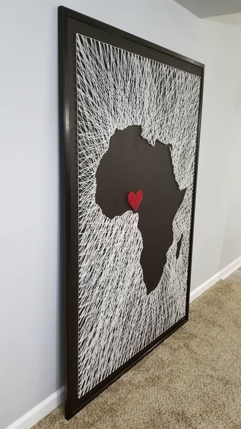 String Art Map of Africa Strings - Etsy