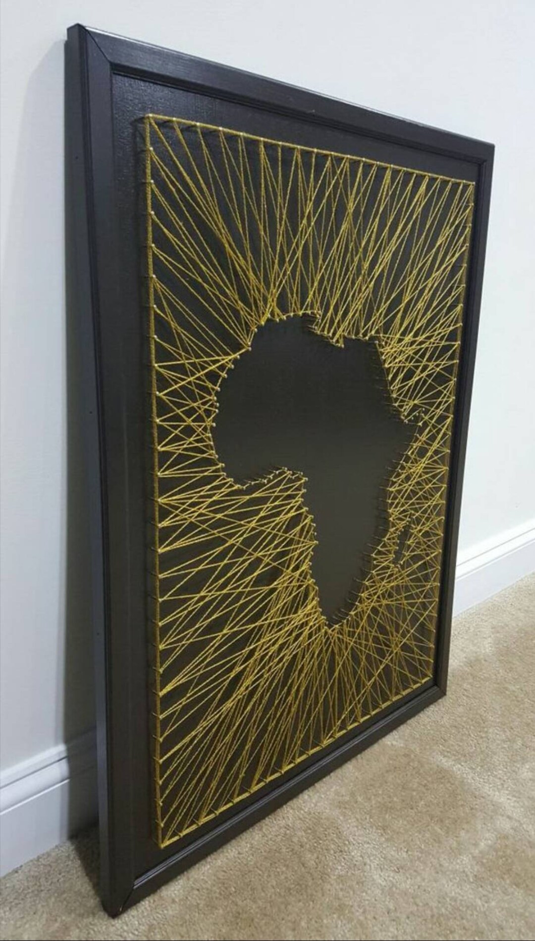String Art Map of Africa Strings - Etsy