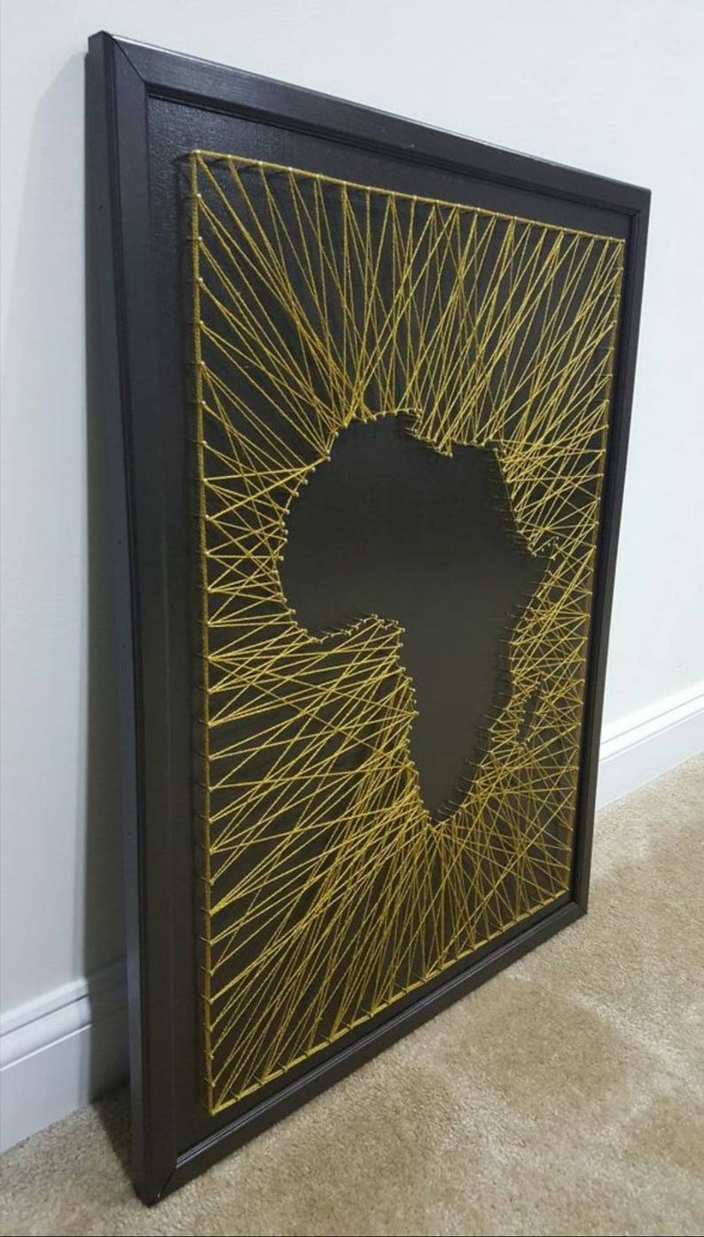 String Art Map of Africa Strings - Etsy