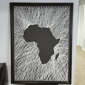 String Art Map of Africa Strings - Etsy