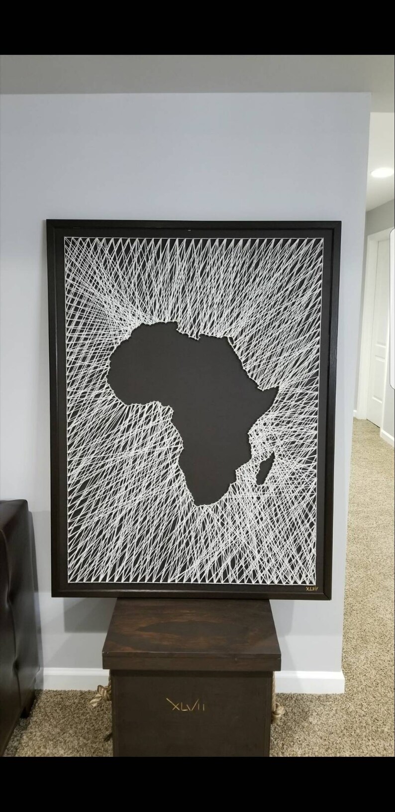 String Art Map of Africa Strings - Etsy
