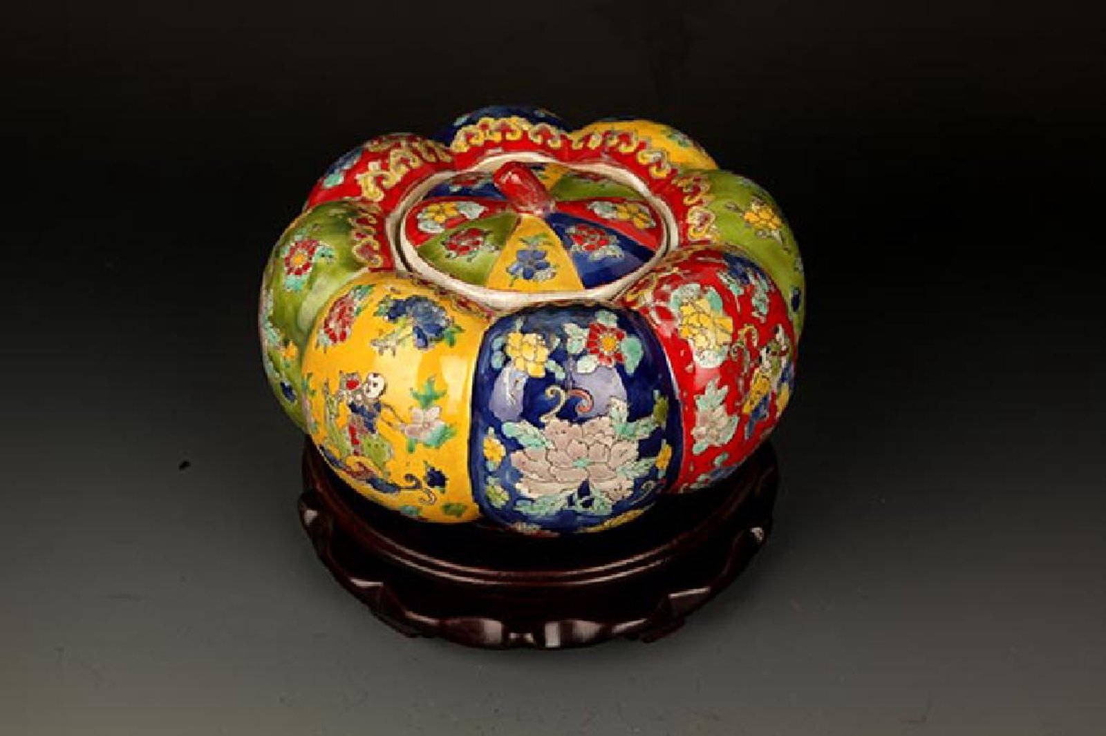 A Fine Famille Rose Melon-shaped Porcelain Jar - Etsy