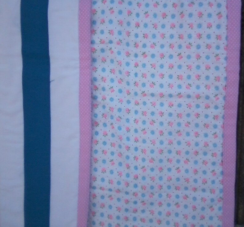 Pink & Blue Diamond Pattern Quilt//baby Shower Gift//bright Colors ...