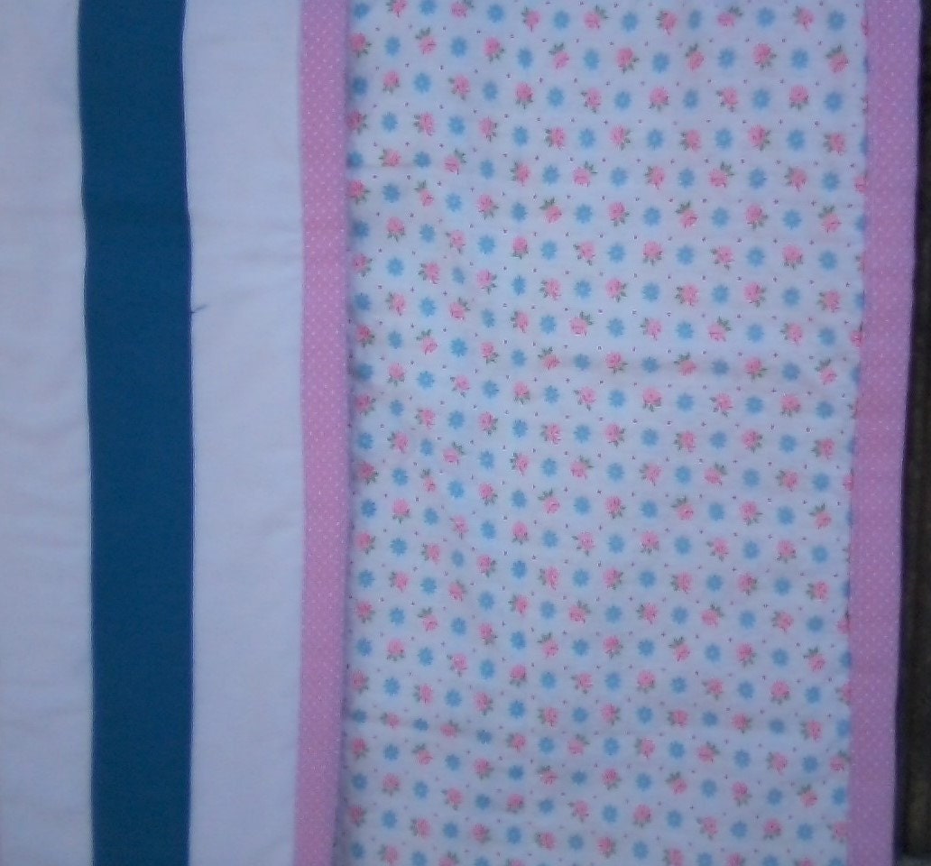 Pink & Blue Diamond Pattern Quilt//baby Shower Gift//bright - Etsy