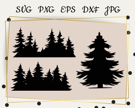 Sapin Black Vector Bundle SVG eps PNG dxf Télécharger fichiers | Etsy ...
