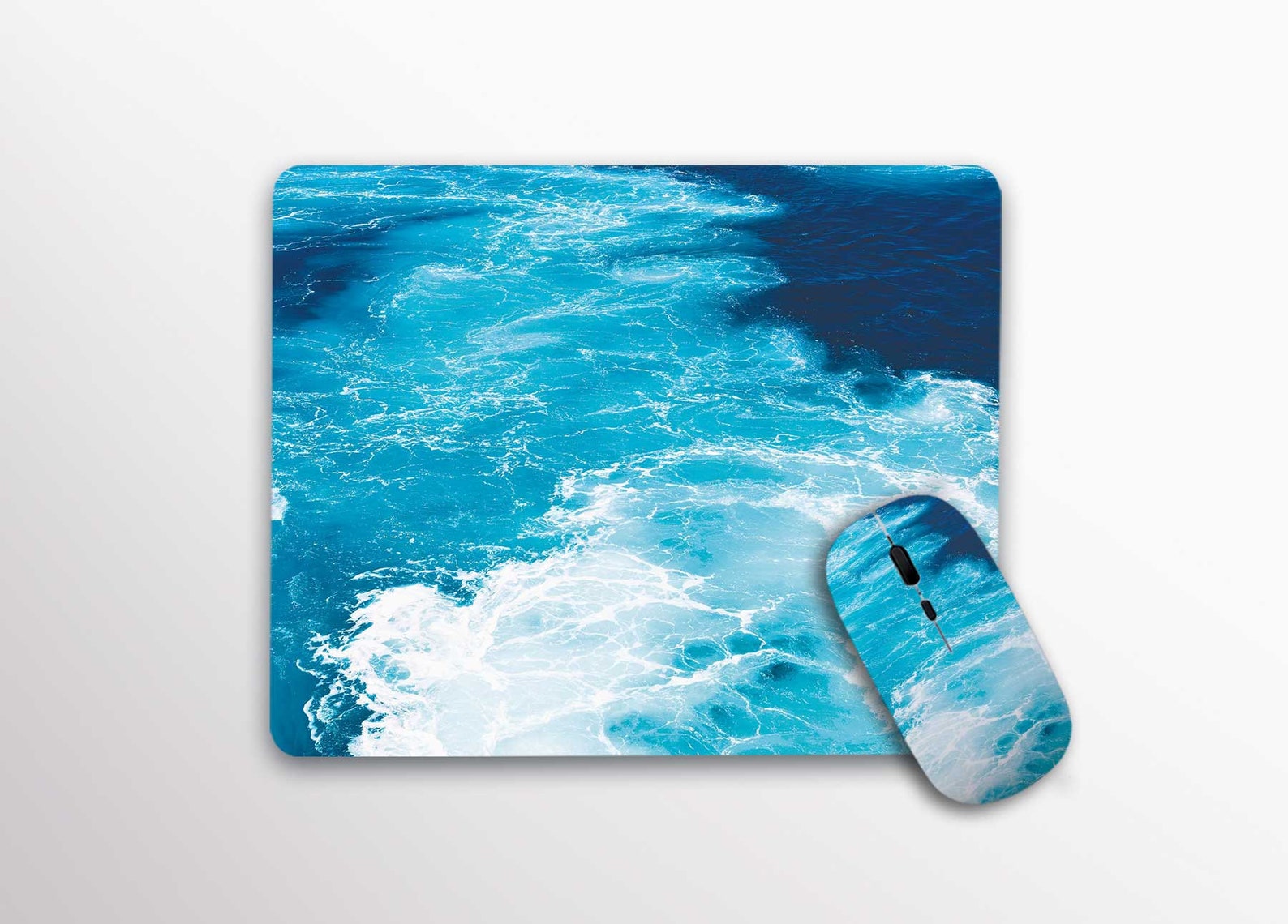 Ocean Mouse Pad Wave Rectangle Lap Desk Mat Round Mousemat Set | Etsy