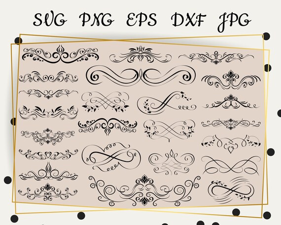 Vignette Set SVG Patteerns Design JPG eps PNG dxf Download | Etsy