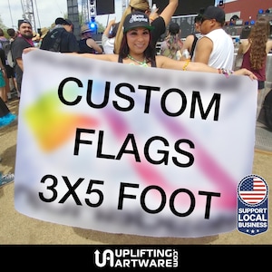 Custom Flag 3x5 Festival Flag | Rave Flags | EDC Gear | EDM Flag ...
