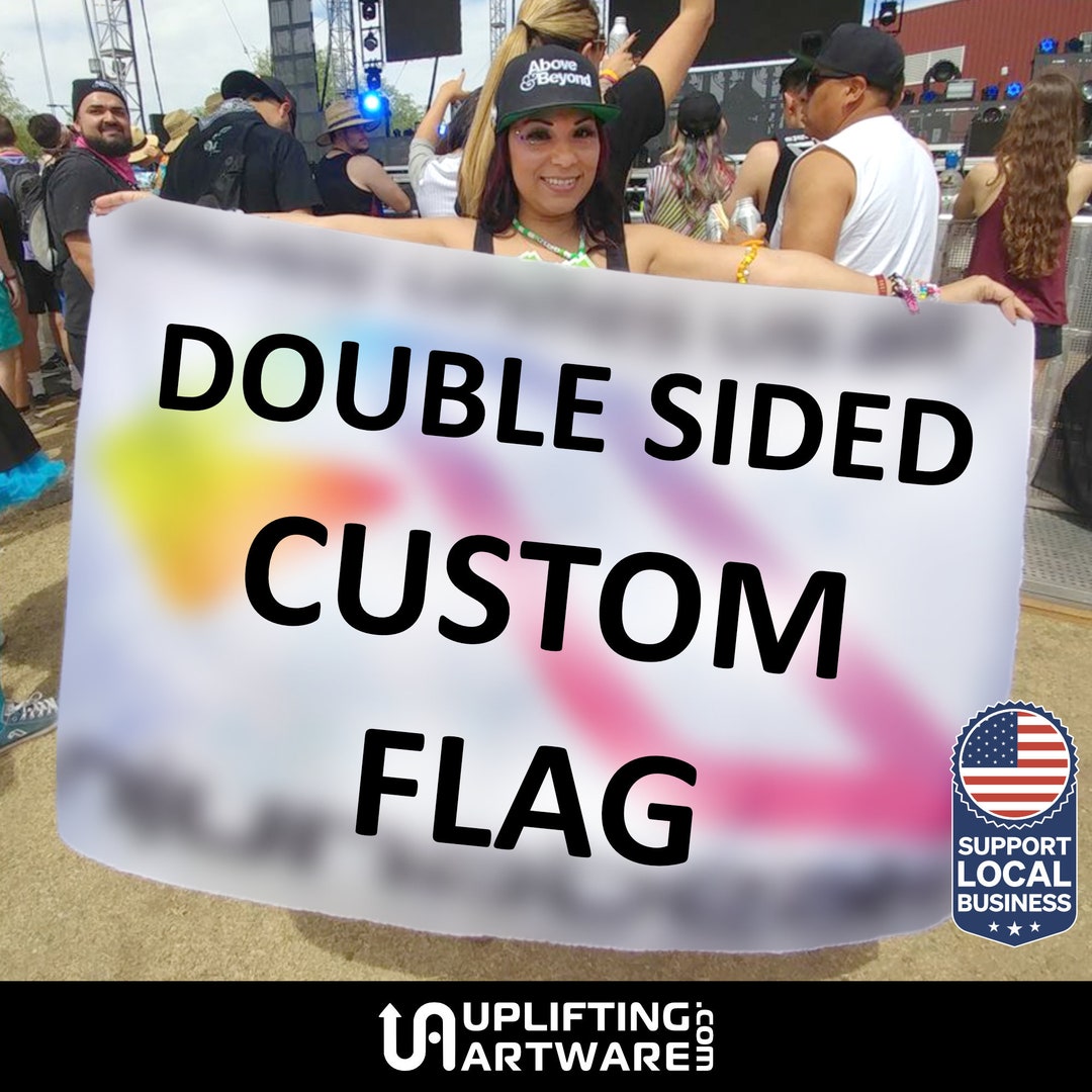 Custom Flag | Double Sided | Personalized Flag | Festival Flag | Rave Flag | EDM Flag | Event ...
